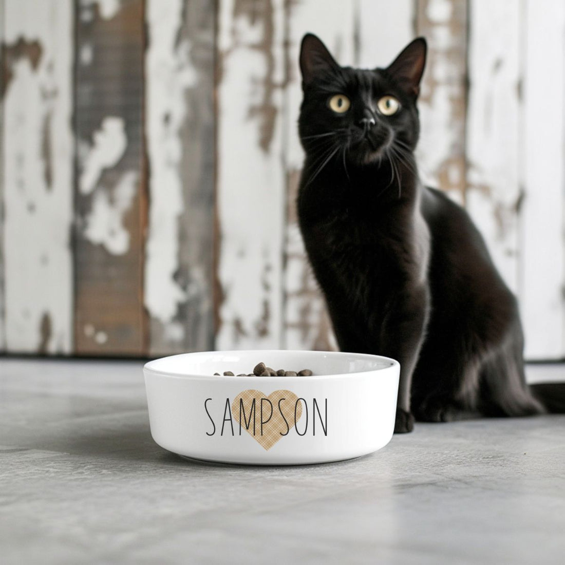 Custom Preppy Plaid Pet Bowl | Personalized Dog food or Cat Food Bowl ...