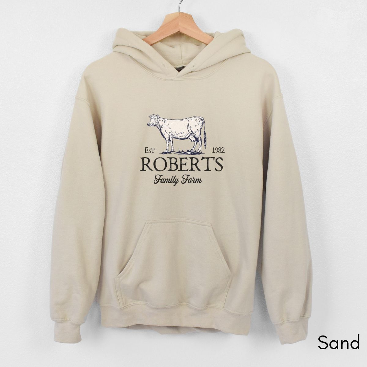 Custom Dairy Cow Family Farm Unisex Hooded Sweatshirt | Personalized G ...