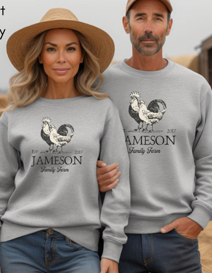Custom Family Farm Sweatshirt - Unisex Crewneck Sweatshirt| Farmer's M ...