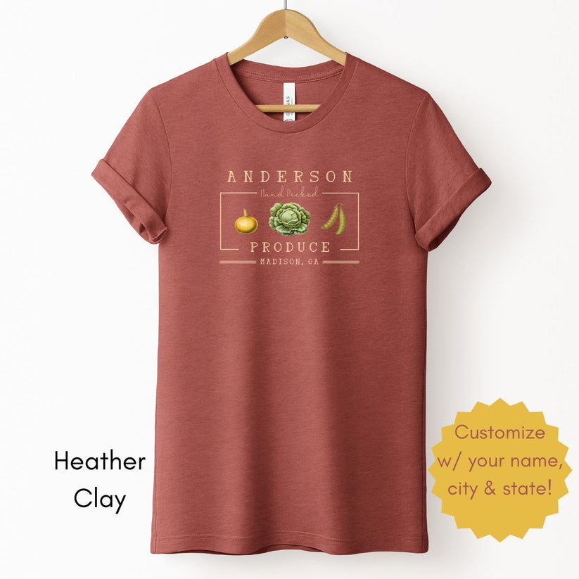 Custom Farm Tee Local Vegetable Dealer T-shirt Personalized Produce De ...
